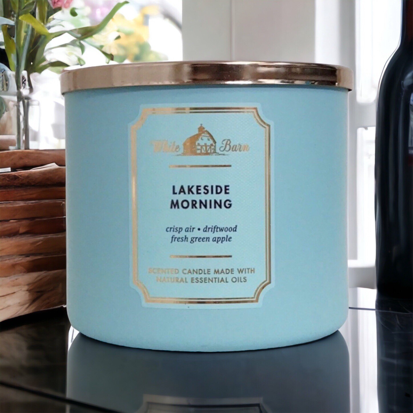 2 BATH & BODY WORKS LAKESIDE MORNING 3-WICK SCENTED LARGE CANDLE 14.5 ...