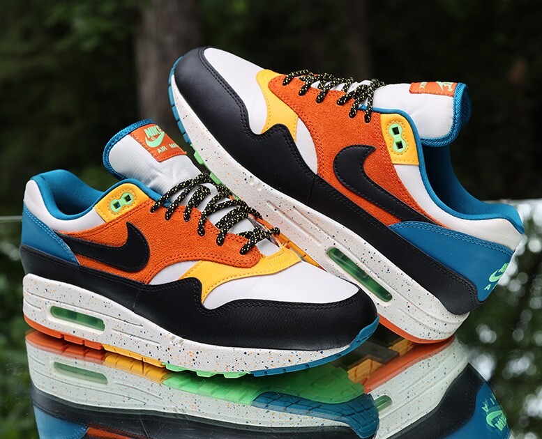 Nike Air Max 1 Multi Mix 2020 Men’s Size 8 Starfish Custom CZ8140-001 ...