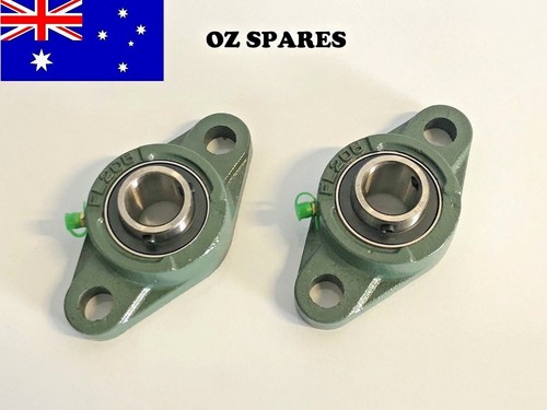 FL207 Transmission 2 Bolt Flange Housing & Bearing to suit 1 1/4" shaft ...