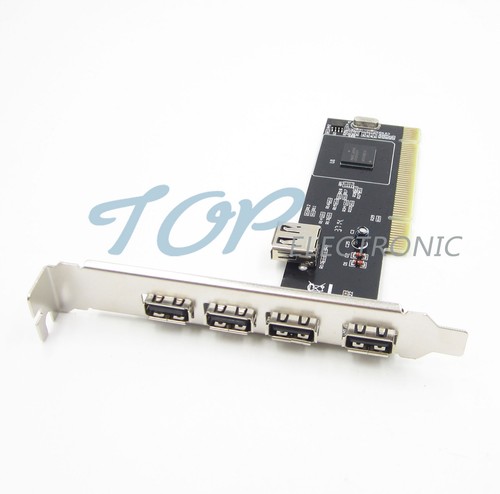 New High Speed 480Mbps 5 Port USB 2.0 PCI Hub Card Controller Adaptor ...