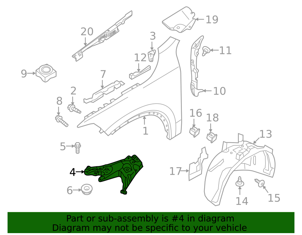 Genuine Volvo Fender Bracket 31468232 | eBay
