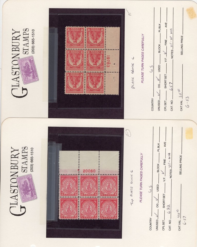 #689, #688, #682, #657, #654, #651, #645, #628, #754 to #765 Plate ...