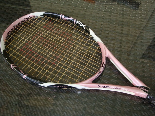 Wilson K Factor K Zen Team FX 103 sq in PINK 4 1/4" Grip Tennis Racquet ...
