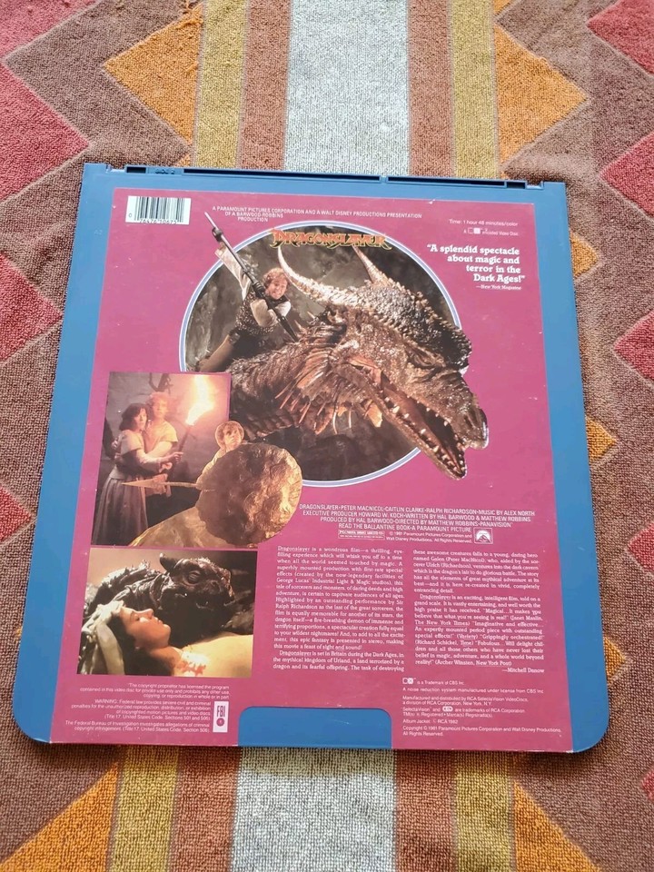 Dragonslayer Ced Videodisc Selectavision RCA ~TESTED~ | eBay