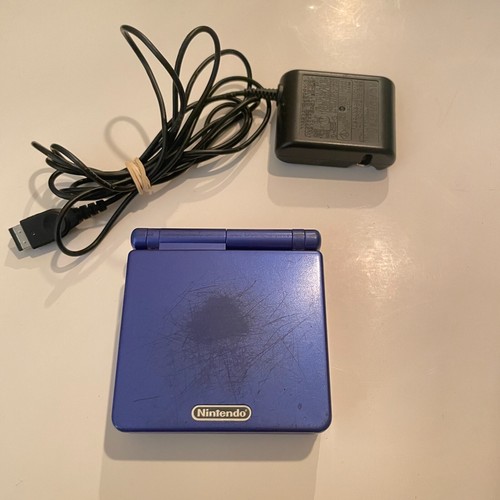 Nintendo Gameboy Advance GBA SP AGS-001 Blue Console w/ Charger Working ...