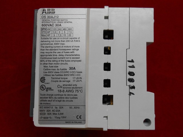 ASEA Brown Boveri OS30AJ12 Industrial Control System for sale online | eBay