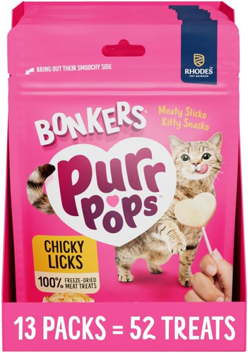 Purrpops Freeze Dried Chicken Flavored Lollipop Cat Treats Cat Treats ...