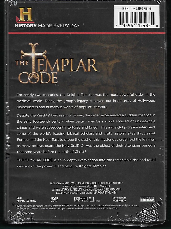 THE TEMPLAR CODE [New DVD] History Channel Documentary KNIGHTS | eBay