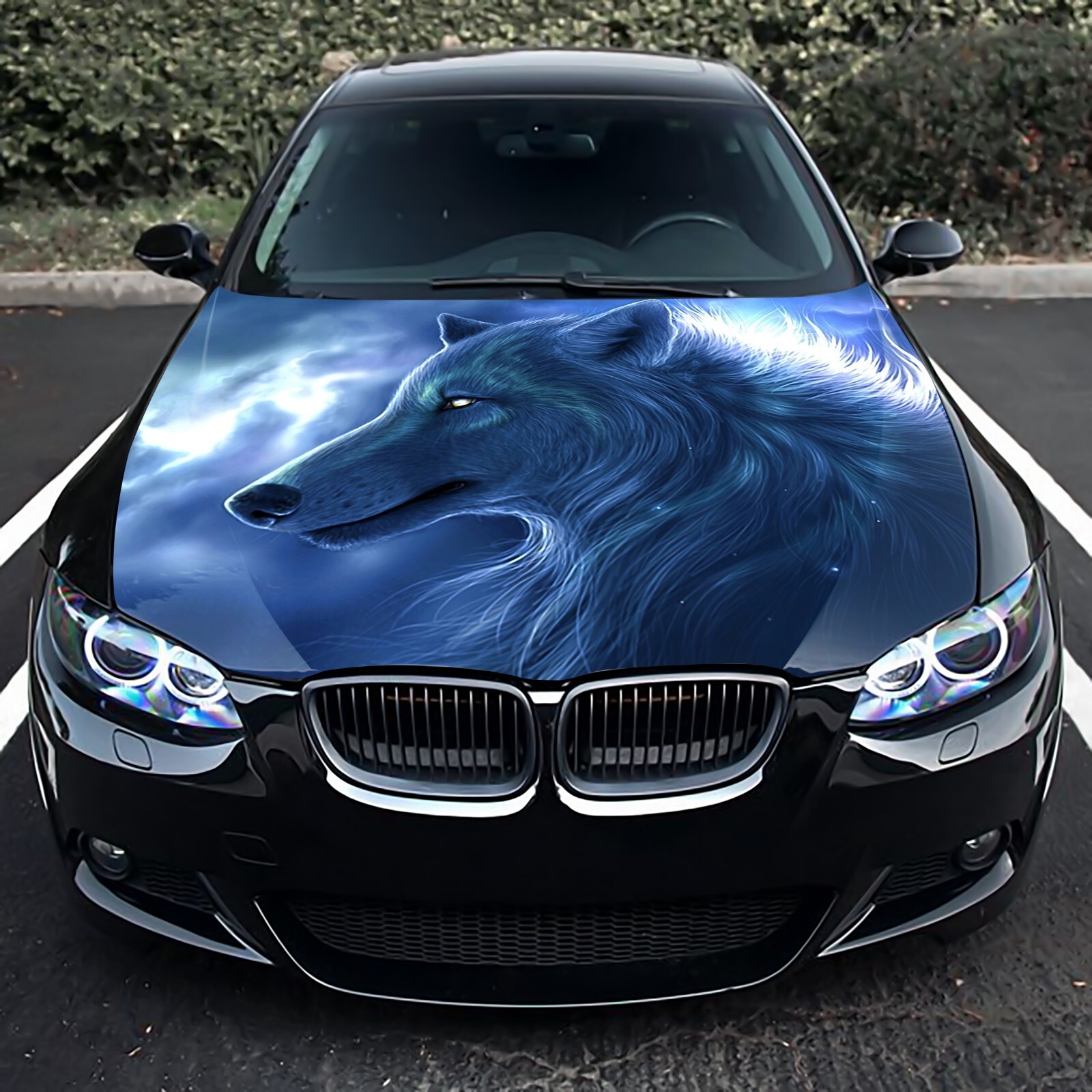 Wolf Car Hood Wrap Decal Vinyl Sticker Full Color Graphic Fit Any Car ...