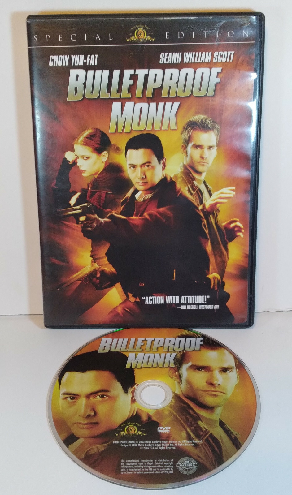 Bulletproof Monk (DVD, 2009) Chow Yun-Fat Sean William Scott Wide ...