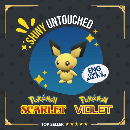 Pichu Shiny Event July Pikachu Mass Outbreak Untouched Pokémon Scarlet Violet | eBay