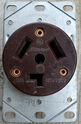SLATER RECEPTACLE BROWN 30A, 125/250V | eBay
