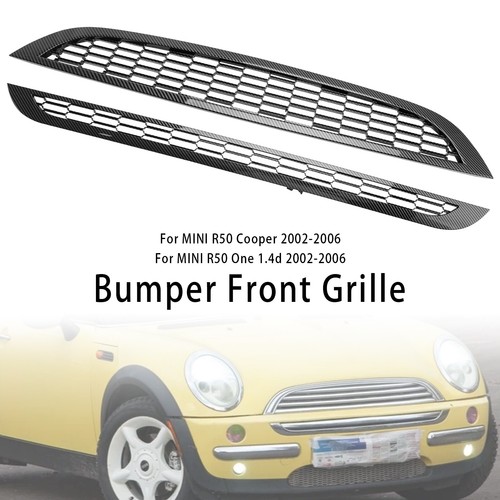 2PCS Honeycomb Mesh Front Grille Grill Fit Mini Cooper R50 R52 R53 2002 ...