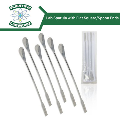 Scientific Labwares Stainless Steel Lab Spatula with Flat Square/Spoon ...