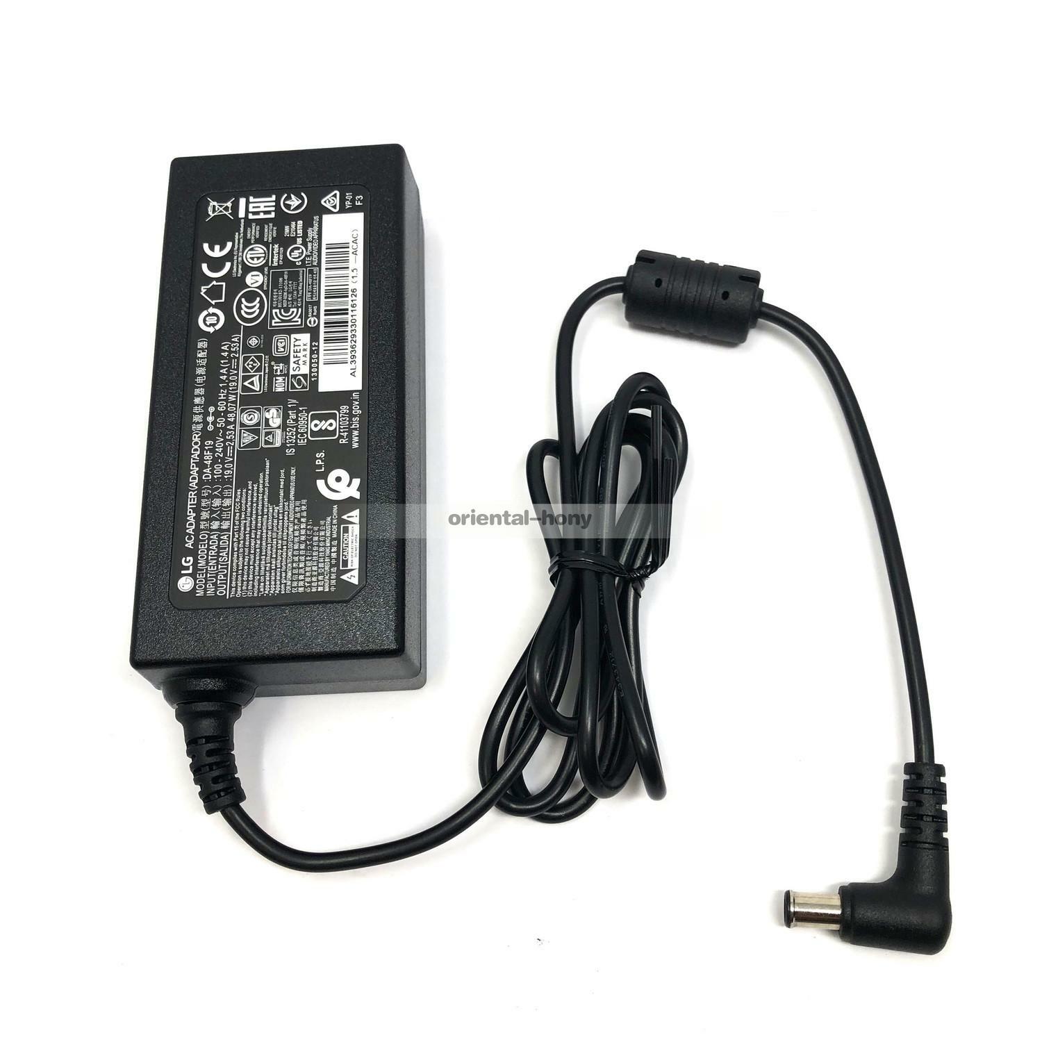 LG Monitor Switching AC Power Adapter DA-48F19 19V 2.53A for 27GL83A ...