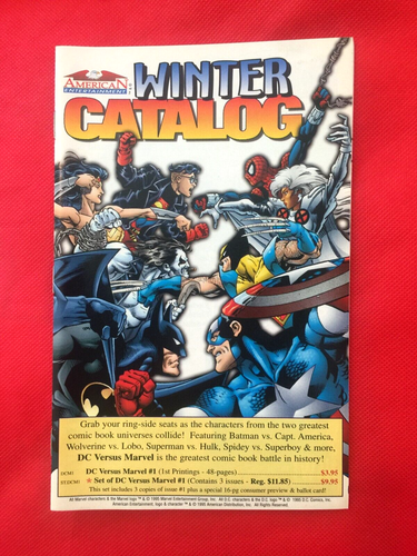 AMERICAN ENTERTAINMENT Comic Book CATALOG - WINTER 1995 - DC vs Marvel ...