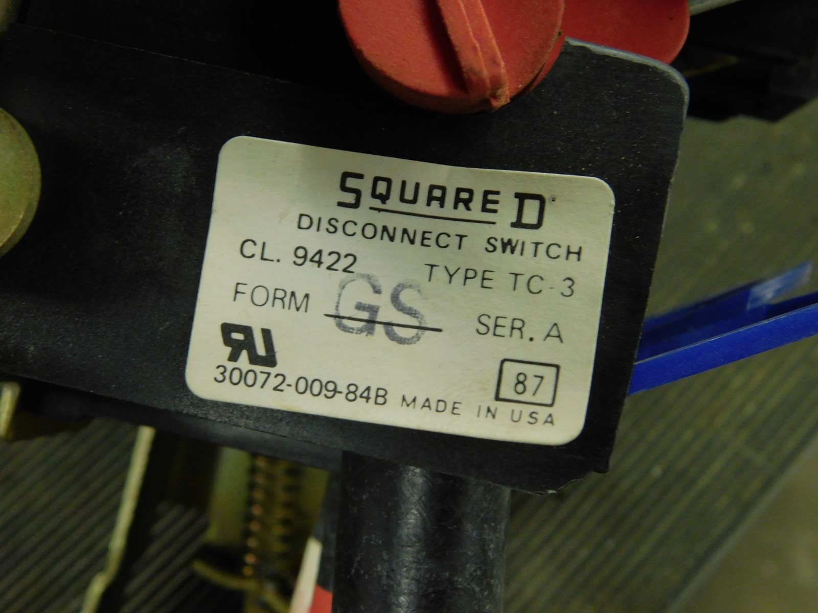 Hardinge Lathe Main Power Fuse/Disconnect Square D | eBay