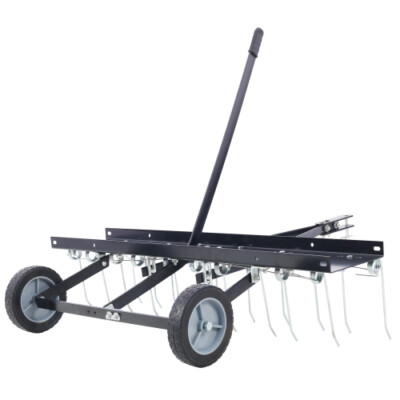 40-Inch Lawn Sweeper Tow Behind Dethatcher Landscape Rake Lawn Tractor ...