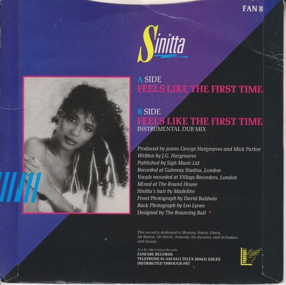 Sinitta - Feels Like The First Time (7", Single) | eBay