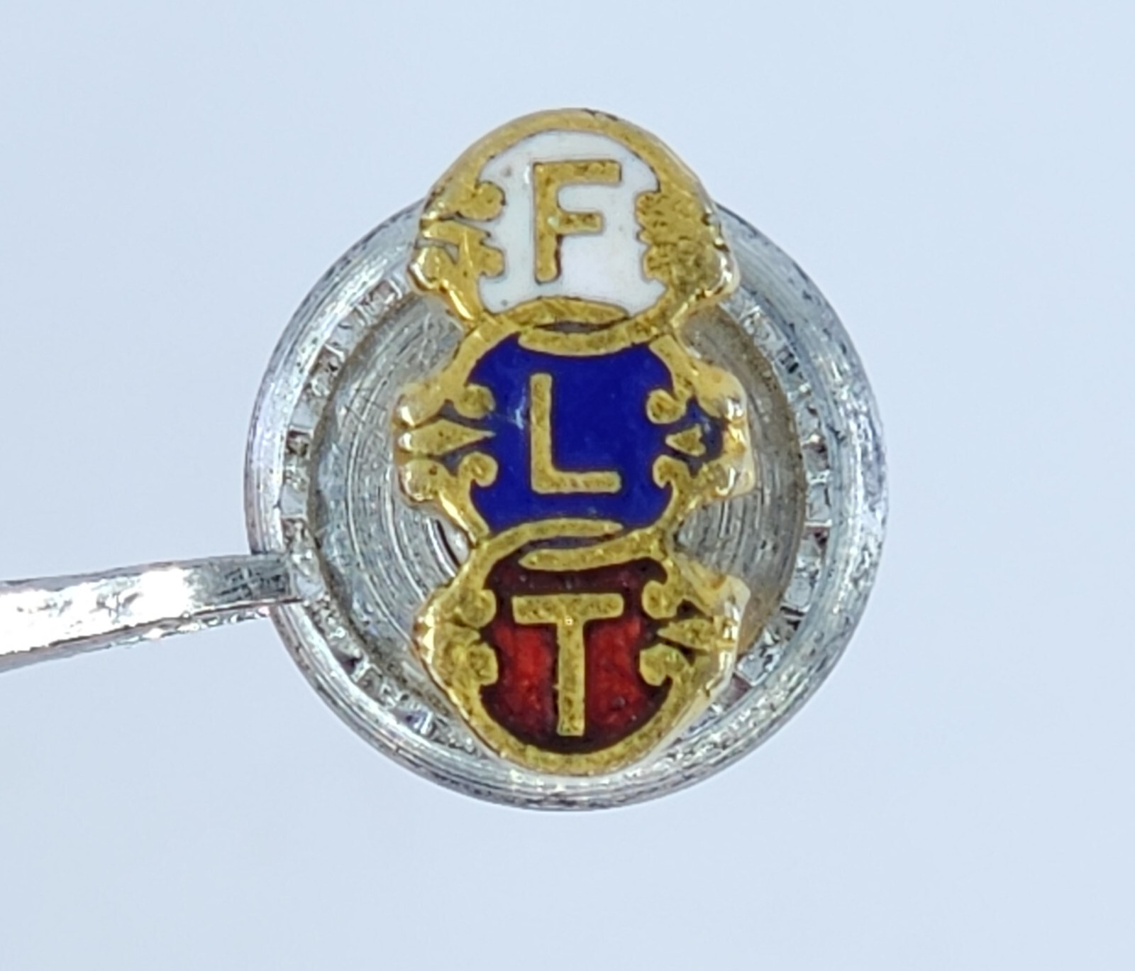 VTG "FLT" INDEPENDENT ORDER of ODD FELLOWS FRATERNAL GOLD TONE ENAMEL ...