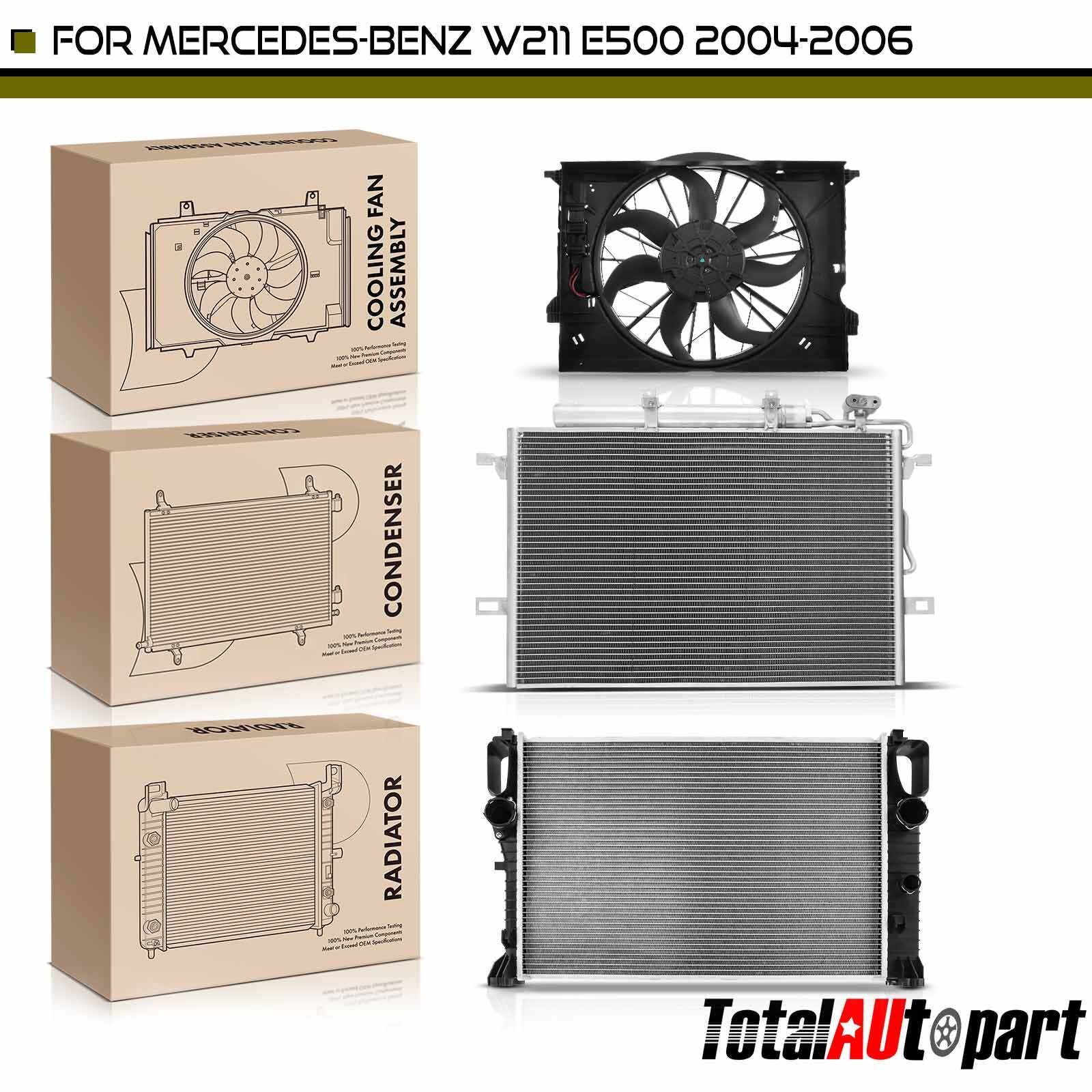 Radiator & AC Condenser & Cooling Fan Kit for Mercedes-Benz W211 E500 ...