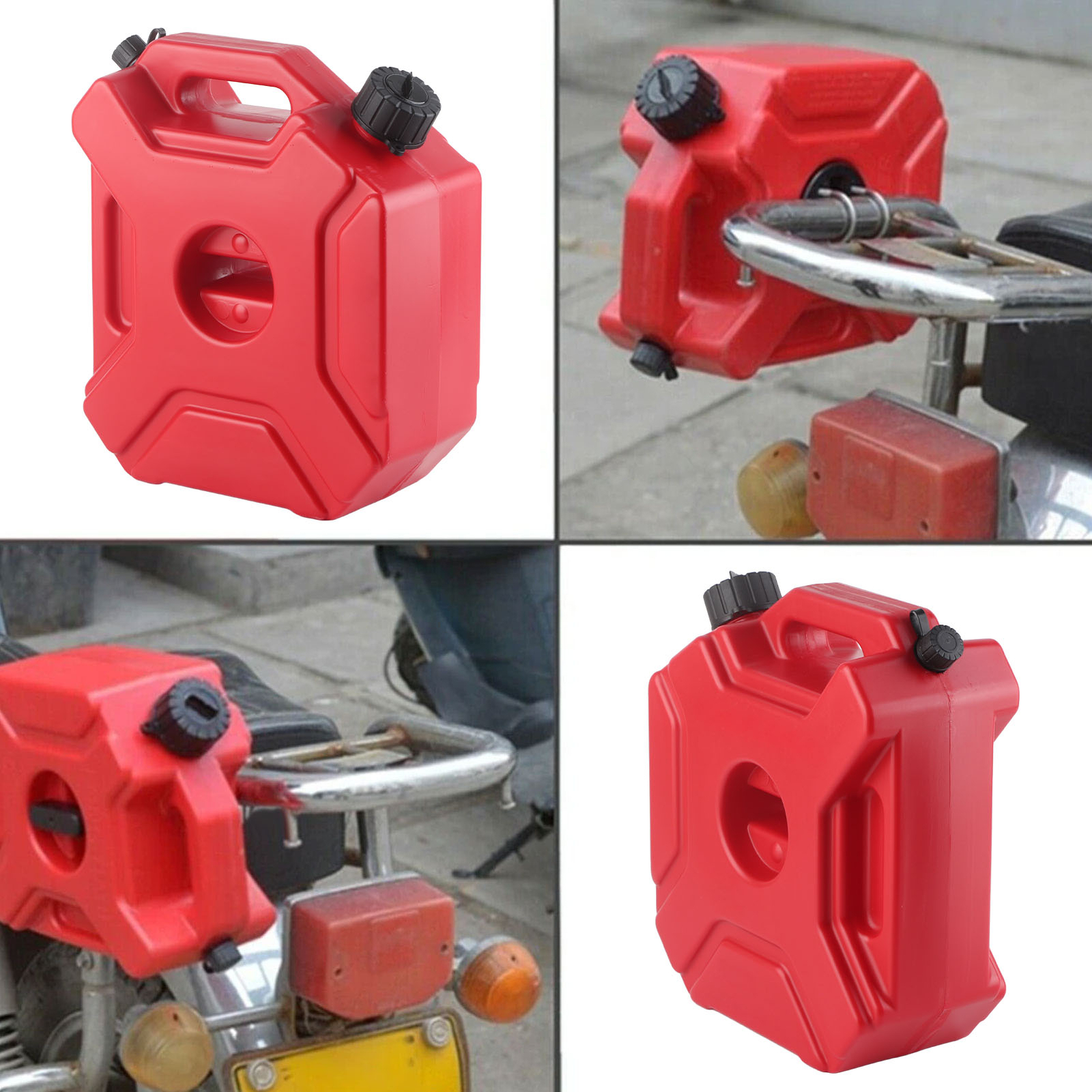 5L 1.3 Gallons Fuel Oil Tank Red Large Capacity Gas Petrol Container ...