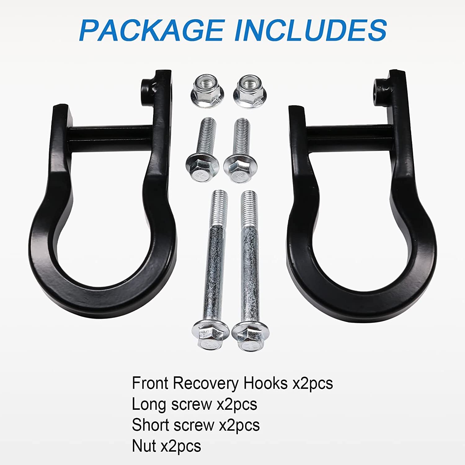 1 Pair Car Tow Hooks for Chevrolet GMC Silverado Sierra 1500 2007-2019 ...