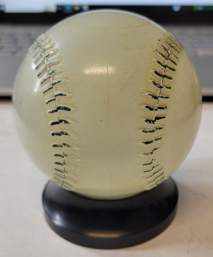 Vintage 3" Cleveland Indians/Mobil Gas Glass Baseball Bank | eBay