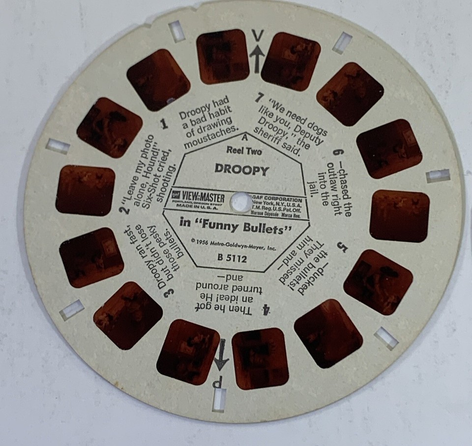 View Master 6 Reels Droopy, Tom &Jerry, Casper, Snoopy, Spike &Tyke ...