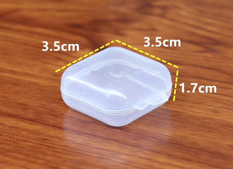 10Pcs Mini Clear Plastic Small Box Hook Jewelry Earplugs Container ...