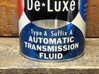 Vtg De-Luxe Automatic Trans Fluid 1 Quart Oil Can Tin NOS FULL Nepco ...