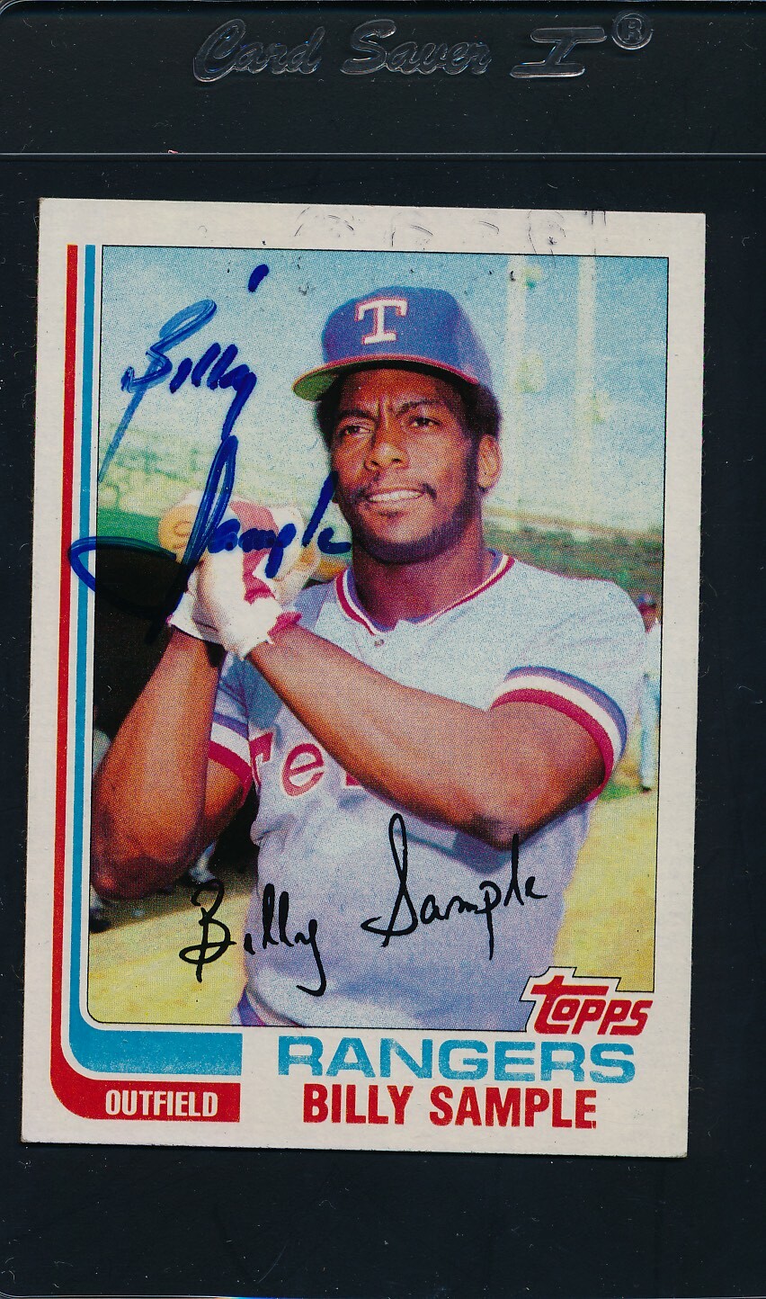 1982 Topps #112 Billy Sample Rangers Signed Auto *12228 | eBay