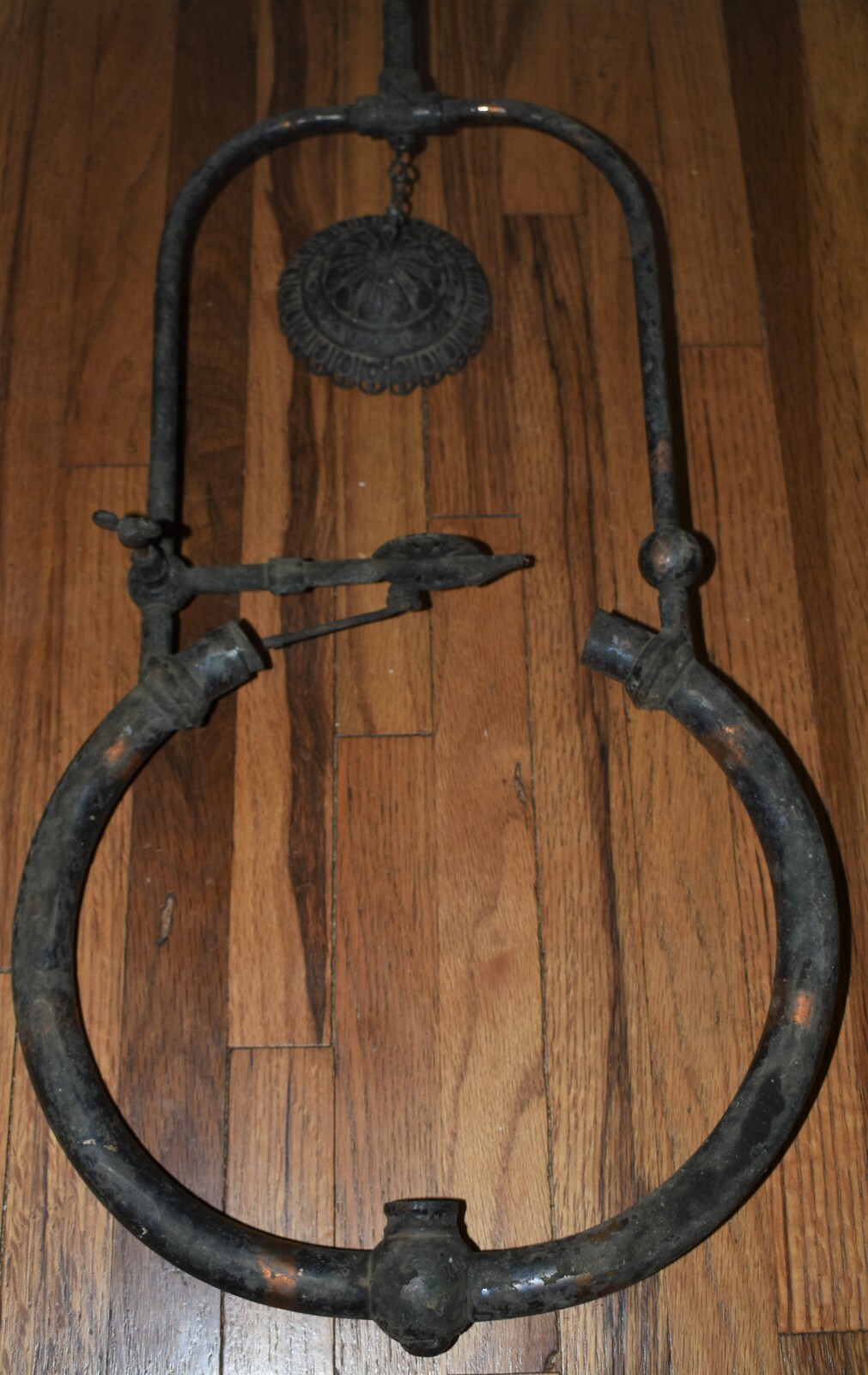 AWESOME Antique Japanned COPPER FLASH FINISH Fantastic Gas Hanging ...