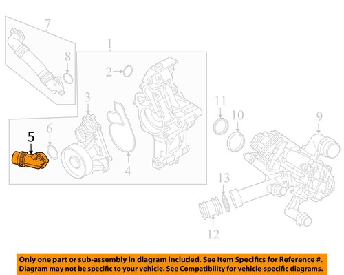 BMW OEM 19-24 540i xDrive Cooling Water Pump-Cooling Pipe 11518482258 ...