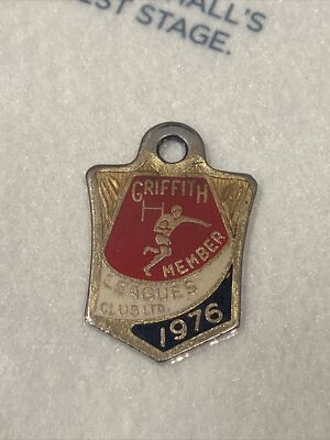 1976 GRIFFITH RUGBY LEAGUE MEMBERSHIP BADGE - GREAT CONDITION #1554 ...