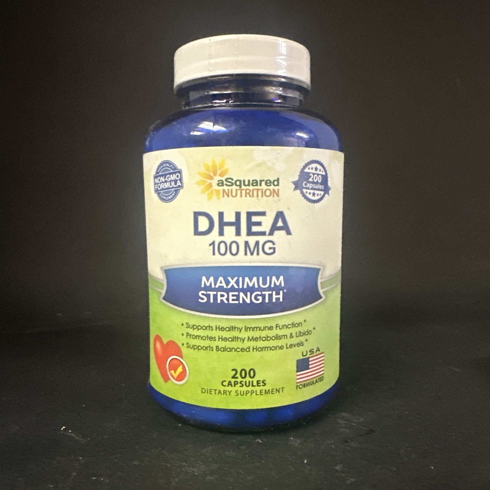 Pure DHEA 100mg Max Strength 200 Capsules to Promote Balanced Hormone ...