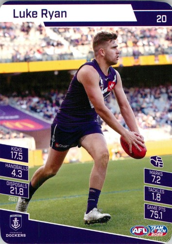 2022 FREMANTLE DOCKERS AFL Card LUKE RYAN Teamcoach | eBay