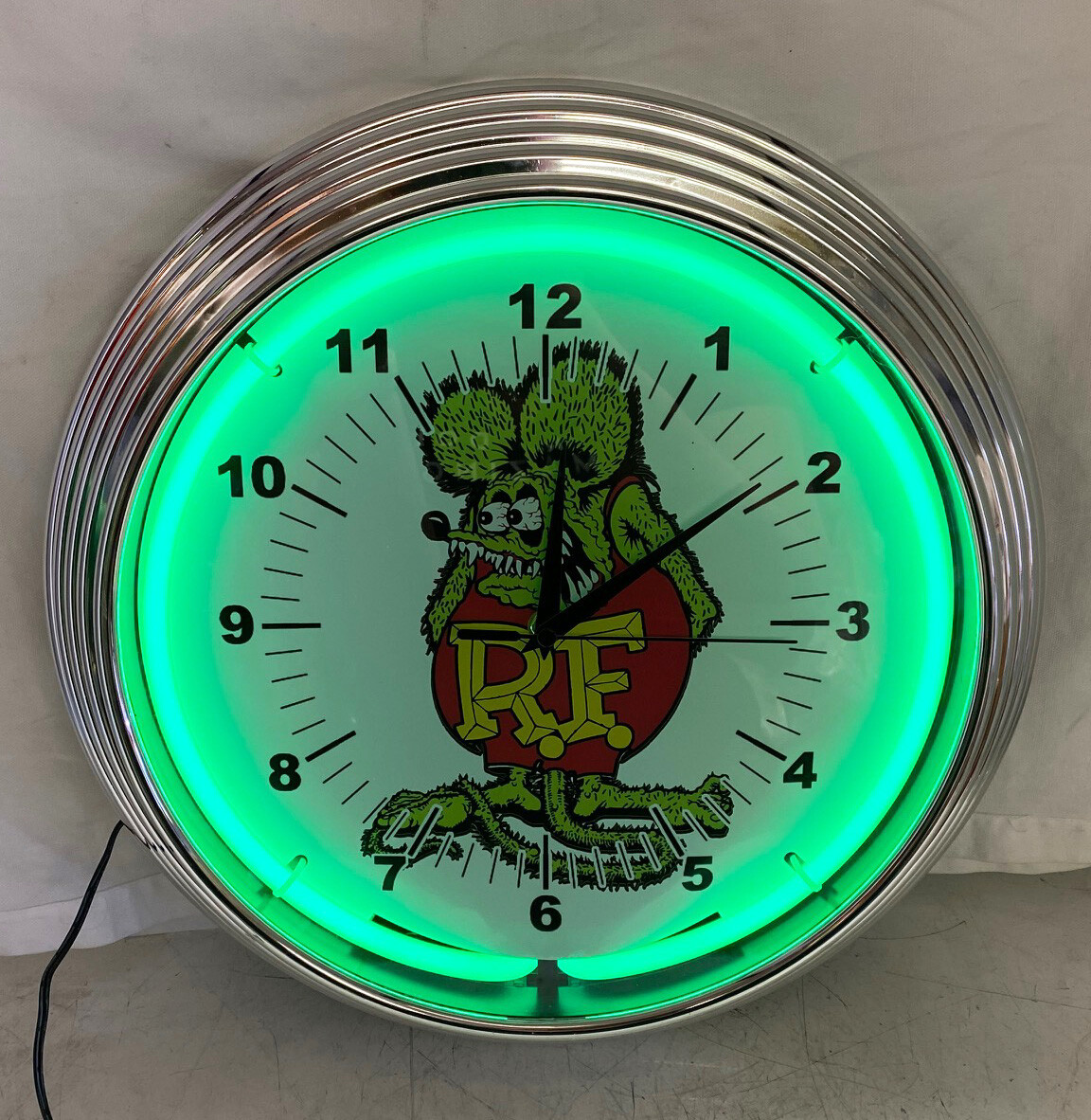Rat Fink Green Single Neon Clock | eBay