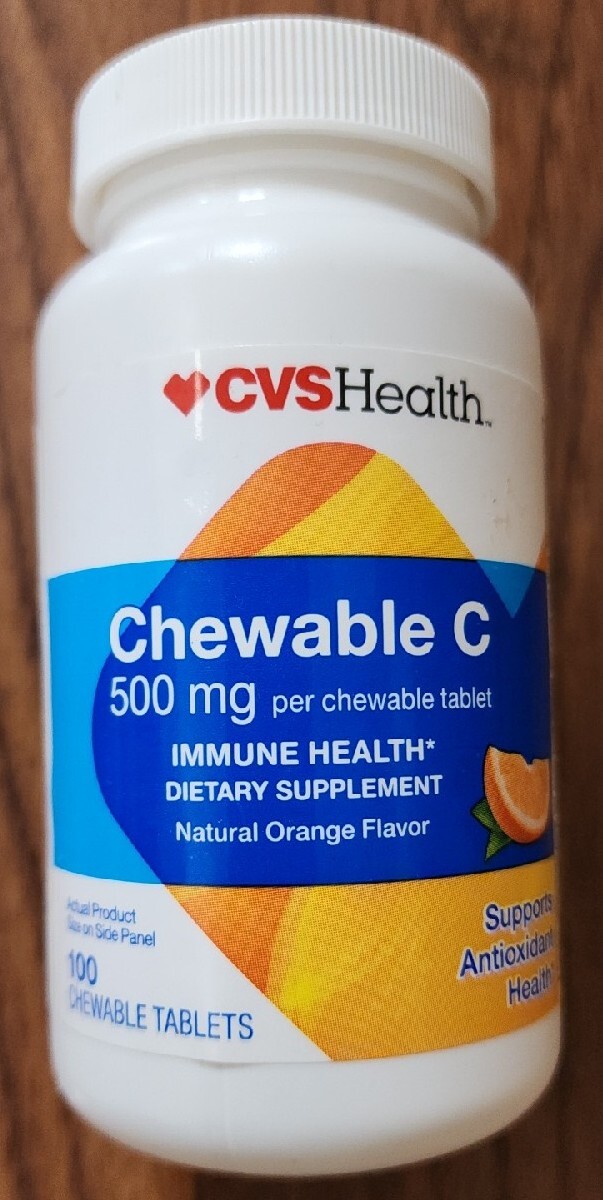 CVS Health Chewable Vitamin C Tablets 500mg 100 Ct Exp 08/22 for sale ...