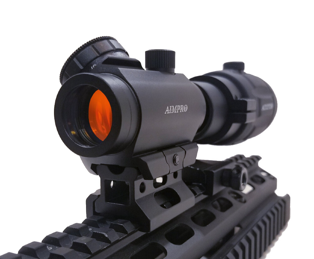 Micro Red Dot Scope with 3x Flip to Side Magnifier Combo - Aimpro Red ...