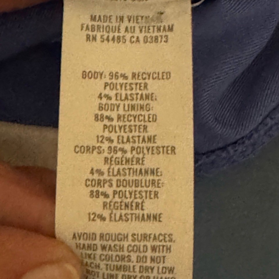 AA-581 Aerie NWT Cheeky Blue Ribbed Summer Swim Bikini Bottoms Size L ...