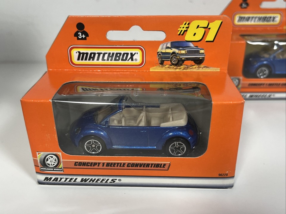 Matchbox Mattel Wheels Volkswagen 62 Beetle Concept 1 Lot Of 7 In Box ...