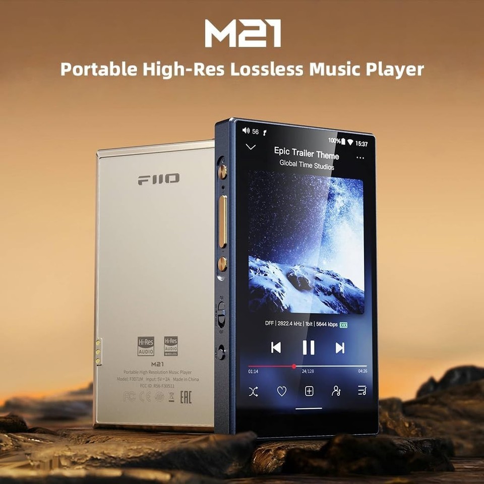 FiiO M21 Android 13 Portable Music Player w/Snapdragon 680, DSD (Dark ...