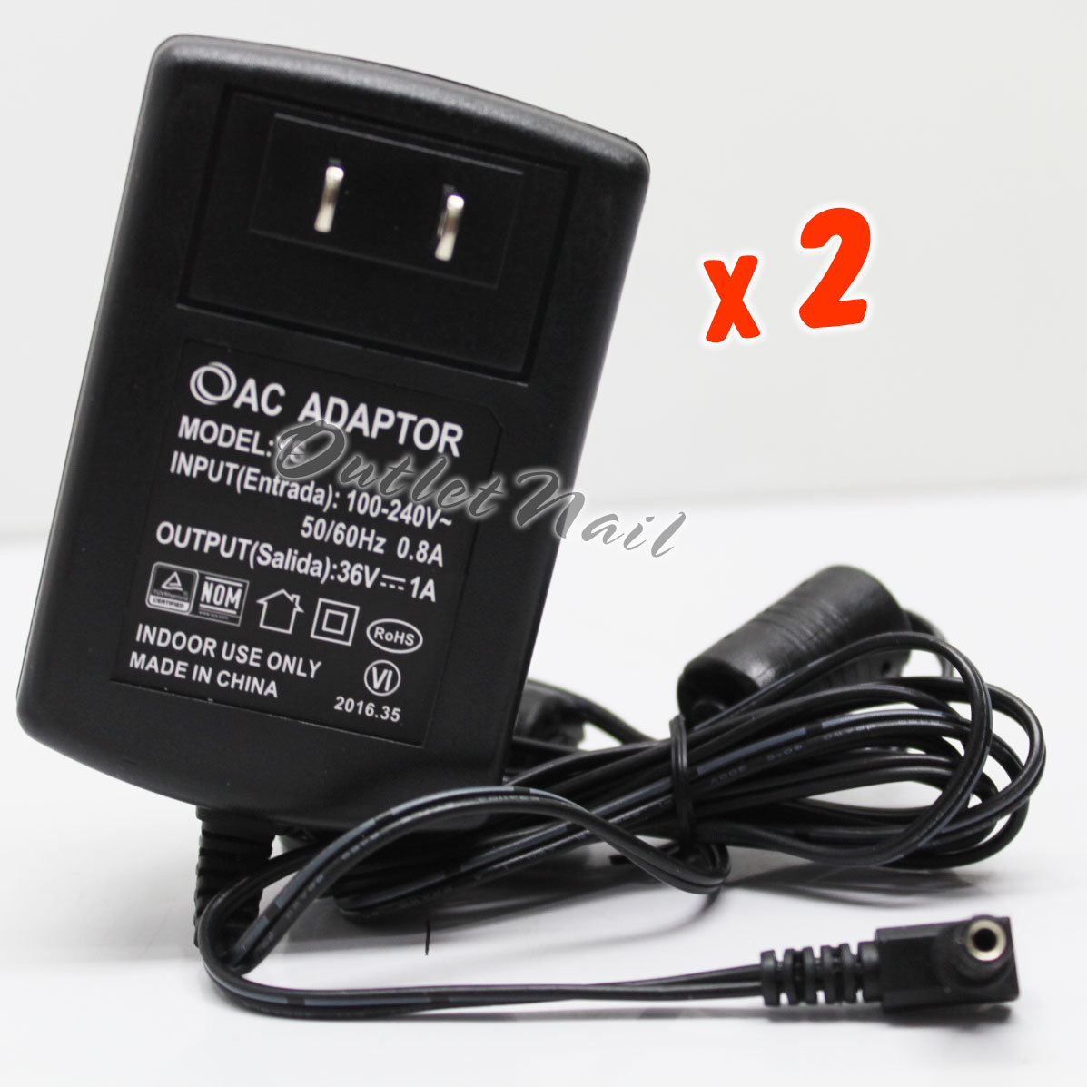 LOT 2 - AUTHENTIC AC Adapter YS35-3601000U 36V 1A for US Plug CND LED ...