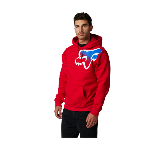 Fox Racing Pullover Fleece Hoodie Toxsyk Flame Red Medium | eBay