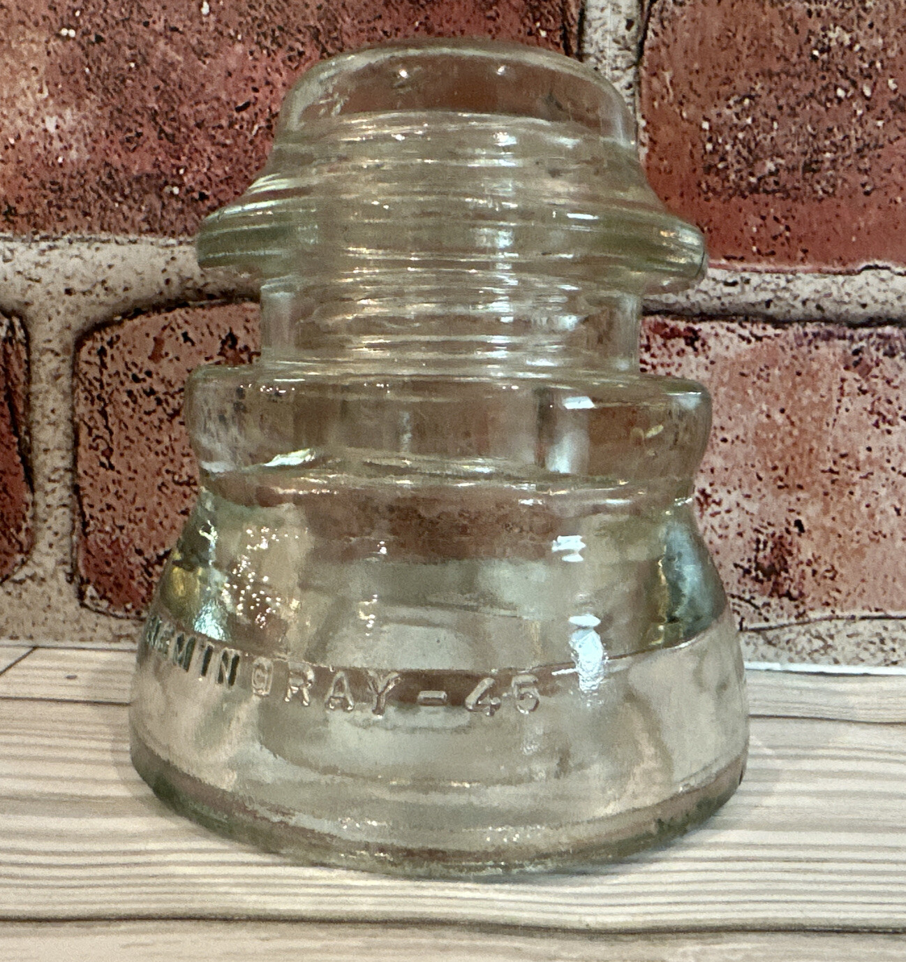 Hemingray No. 45 Clear Glass Telephone Electric Line Insulator Made IN ...