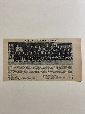 Onarga Military & Staunton Community High School Illinois 1929 Football ...