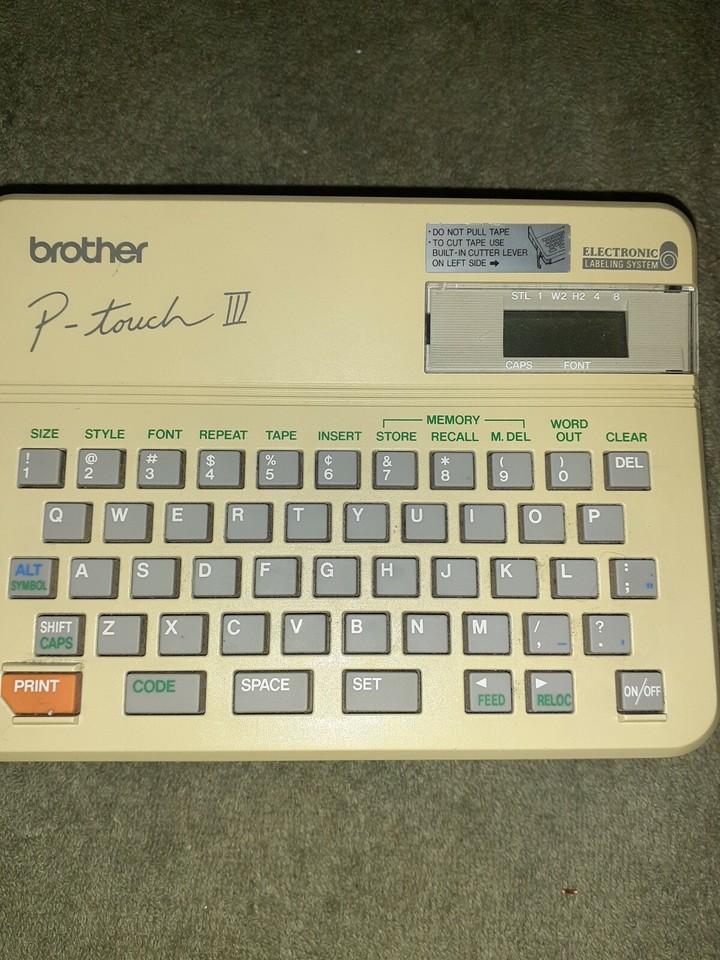 Brother P-Touch III Pt-10 Electronic Labeling System Thermal Label ...