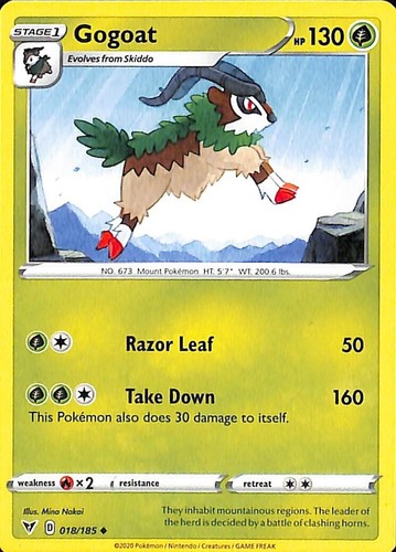 Gogoat 018/185 - Vivid Voltage - Uncommon - Pokemon Card TCG - NM | eBay