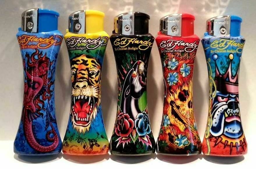 Limited Edition Ed Hardy Curve Lighter Set With Refillable, 43% OFF